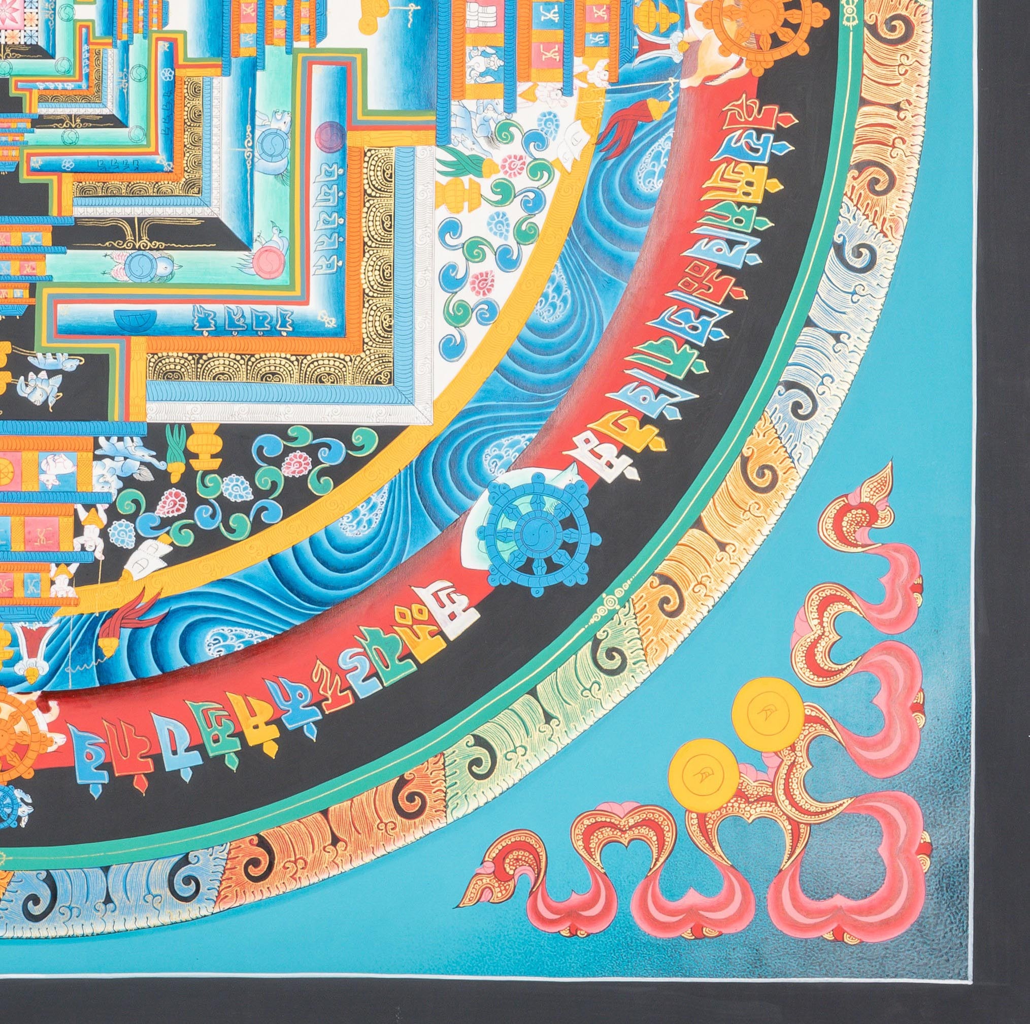 Kalachakra Mandala, Wheel of Time Mandala 100*100 CM — The Authentic Nepal