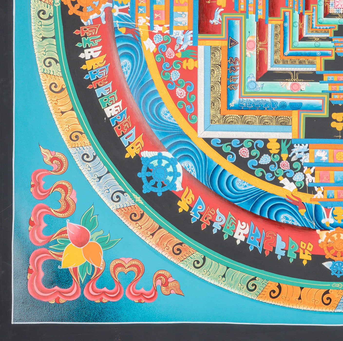 Kalachakra Mandala, Wheel of Time Mandala 100*100 CM — The Authentic Nepal