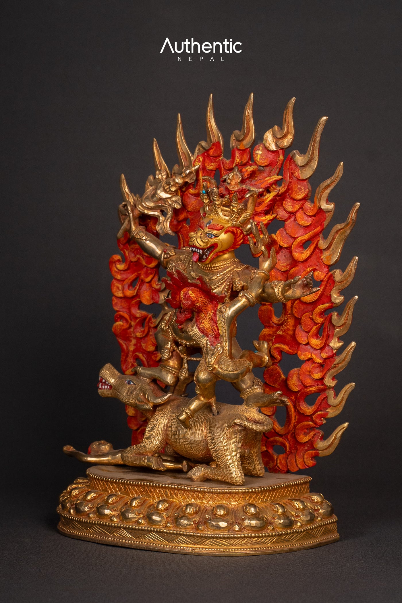 Shop Handmade Golden Yamantaka Statue 28 CM — The Authentic Nepal